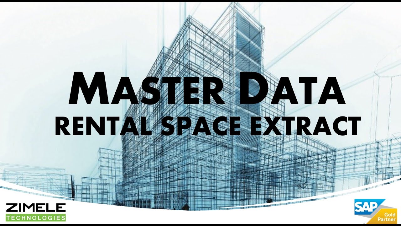 SAP Real Estate Master Data - Rental Space Extract - YouTube
