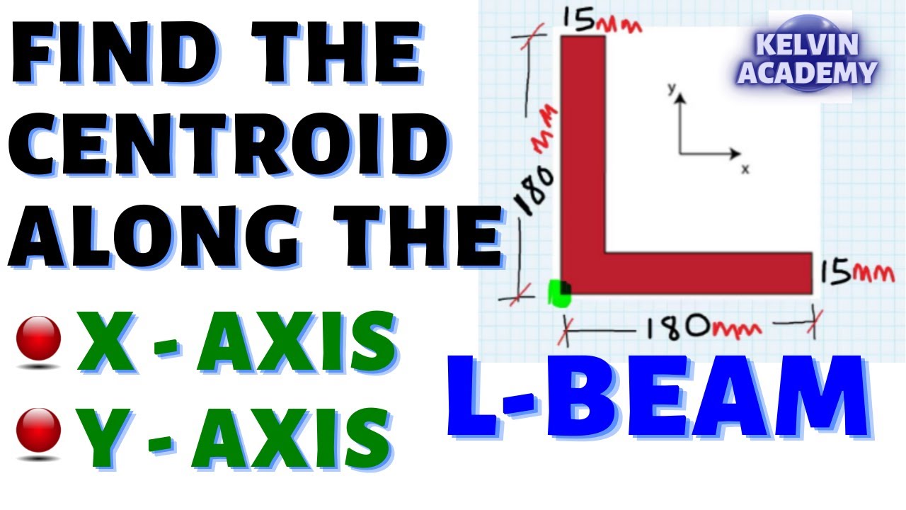 FIND THE CENTROID ALONG X and Y axis of an L BEAM - YouTube
