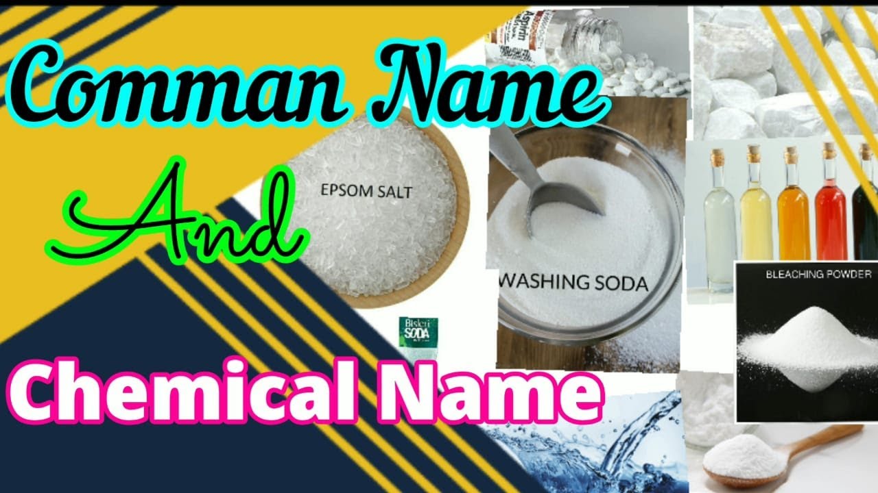 Common Names and Chemical Names | General Science | World's Knowledge ...