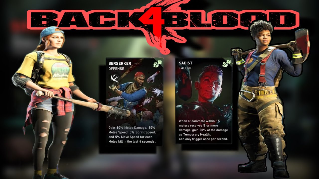 BACK 4 BLOOD Best Melee Build Guide For Sharice & Holly ( Tunnels of ...
