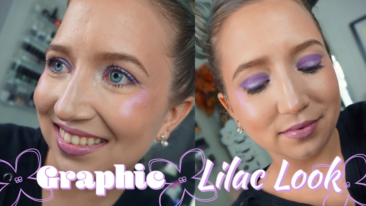 Graphic Lilac Eye Look - YouTube