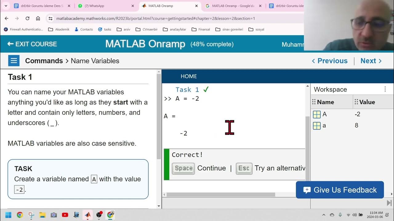 eMuderris, MATLAB ONRAMP Örnek Ödev 1-2 - YouTube
