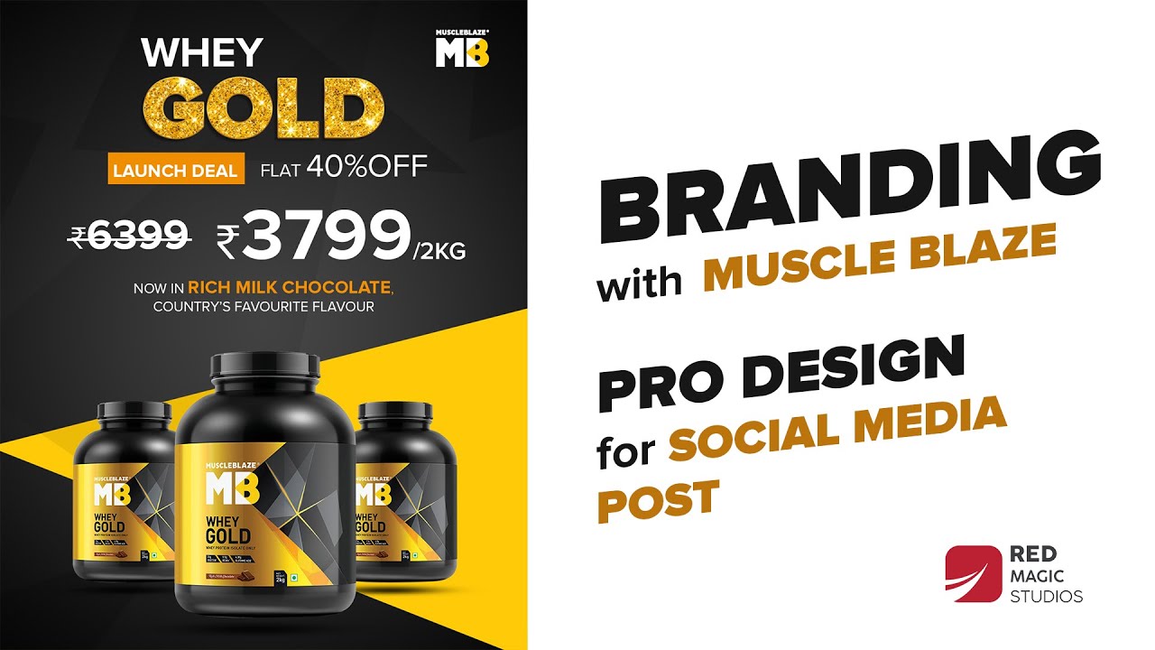 Branding with Muscle Blaze - Social Media Post || Banner Design ...
