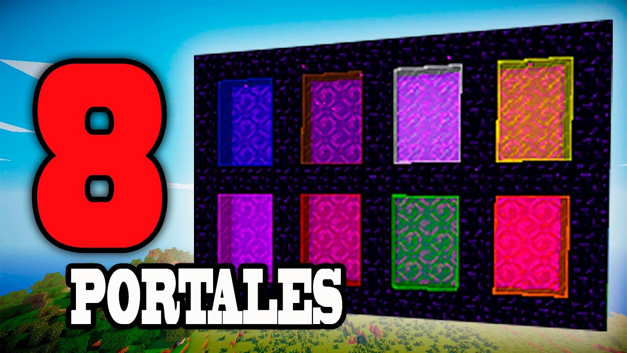 MINECRAFT 8 PORTALES - YouTube