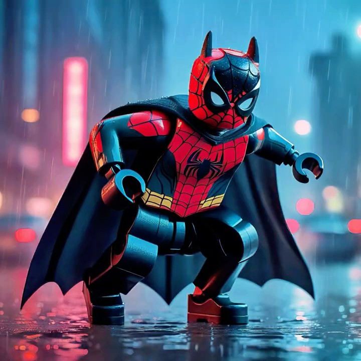 Lego Spiderman-Batman Fusion: A New Hero #ai #aifusion #aihybrid # ...