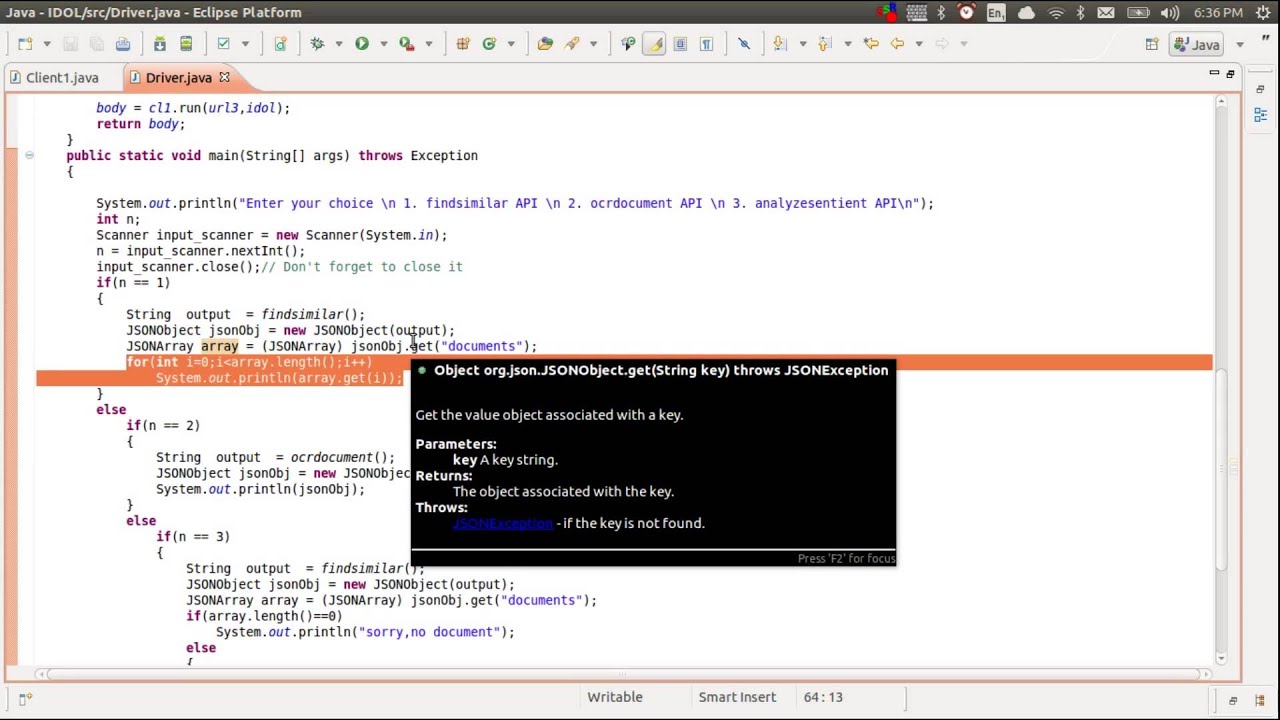 java tutorial On IDOL onDemand Basic API's - YouTube
