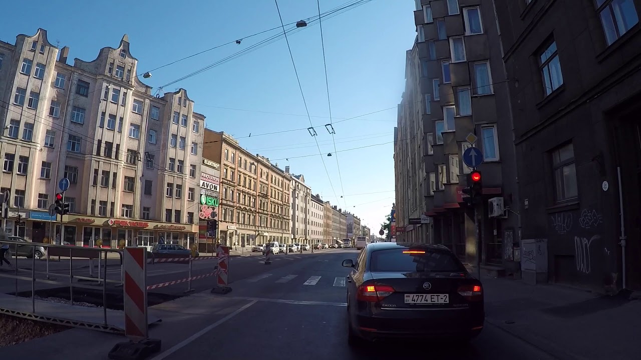 Latvia Riga Exit city, Gopro / Lettonie Riga Sortie de la ville, Gopro ...