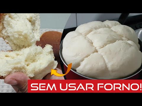PÃO DE PANELA FEITO NA BOCA DO FOGÃO! NÃO PRESICA SOVAR, MUITO FÁCIL E ...
