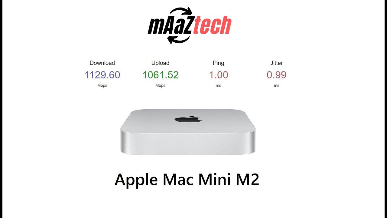 Apple Mac Mini M2 WIFI 6 / 6e Speedtest - YouTube
