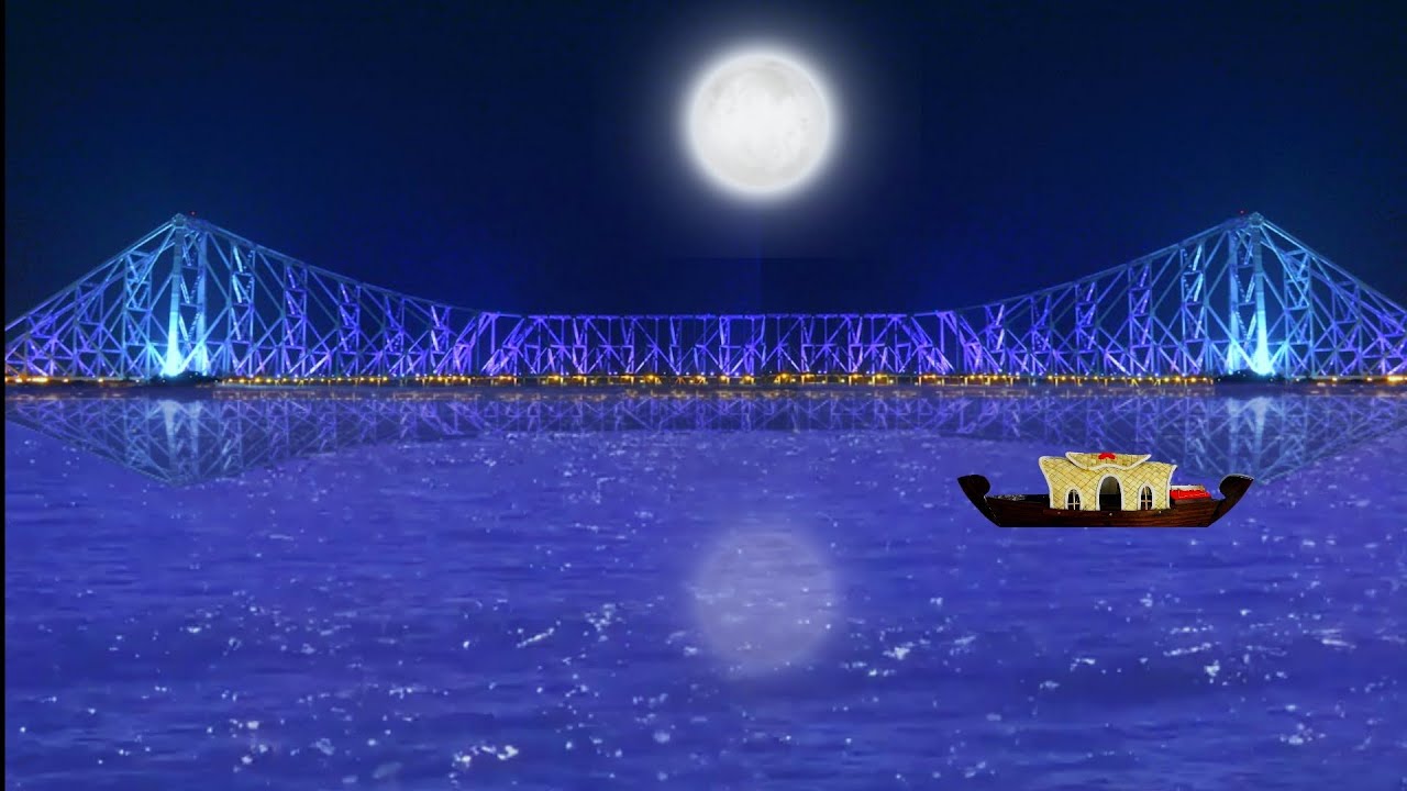 Kolkata Howrah Bridge, Rabindra Setu Over Bridge Animation Video | # ...