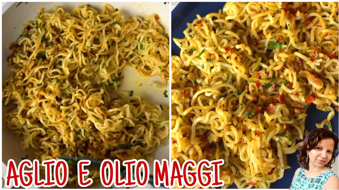 Lets Try Instagram Trending Aglio E Oglio Maggi | Maggi Recipe | NEW ...
