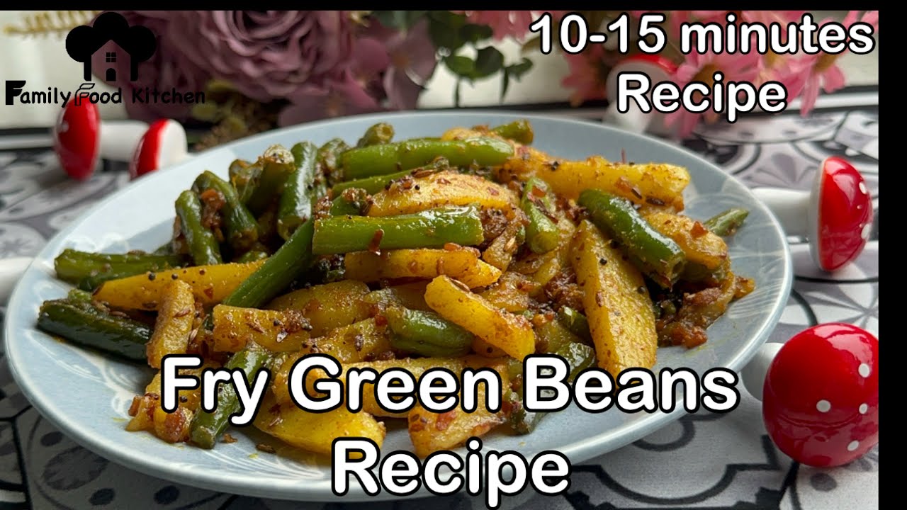 Green beans & potatoes recipe/ stir fry Garlic Green beans recipe/ Aloo ...
