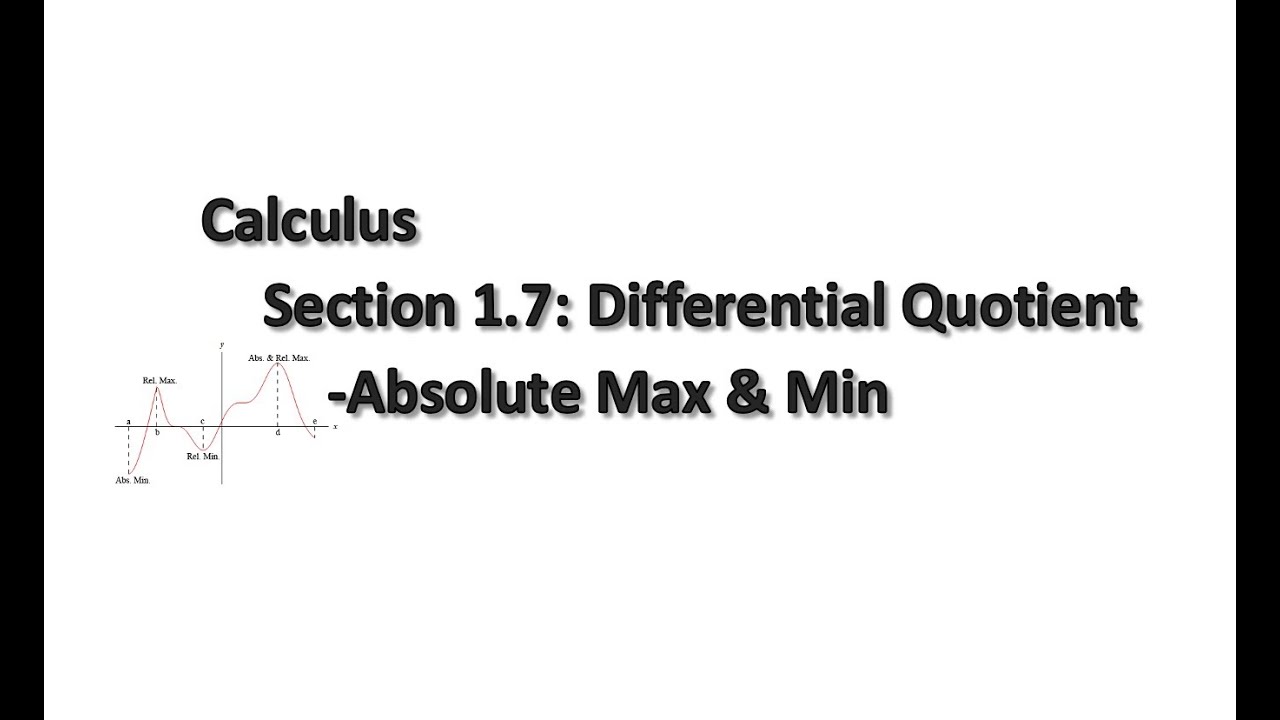 Calculus: Section 1.7 - Differential Quotients - YouTube