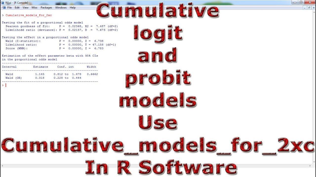 Cumulative logit and probit models Use Cumulative_models_for_2xc With ...