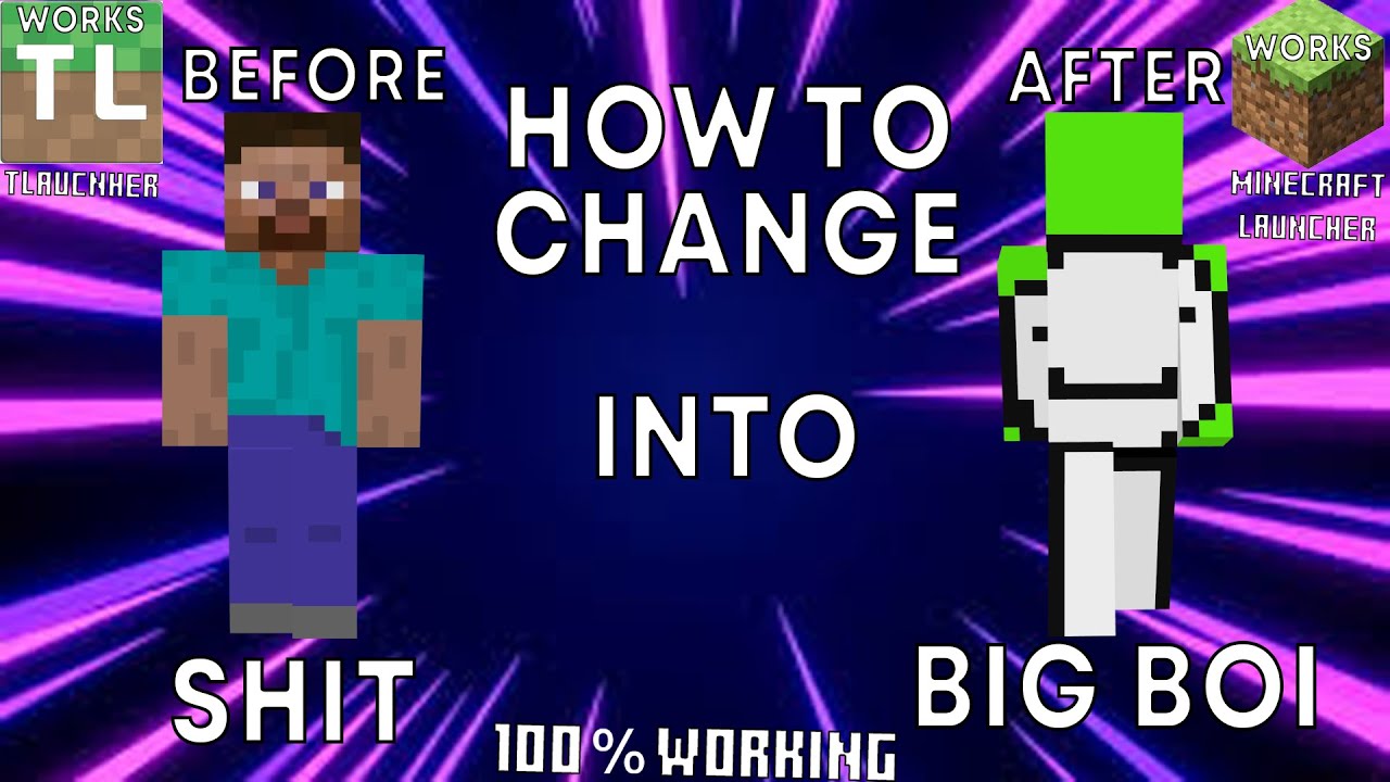 HOW TO CHANGE STEVE SKIN INTO ANY SKIN (100%working) - YouTube
