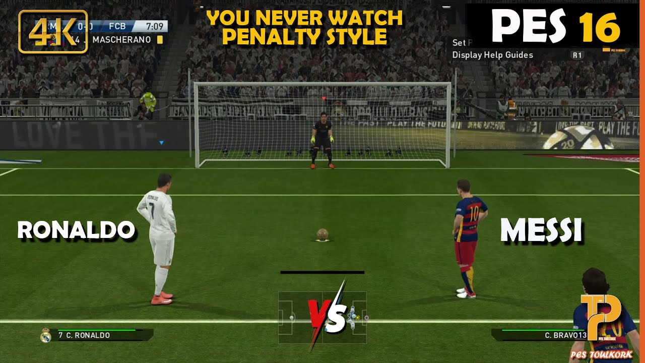 PES 2016 (PS5) - Gameplay | Ronaldo vs Messi | Penalty - YouTube