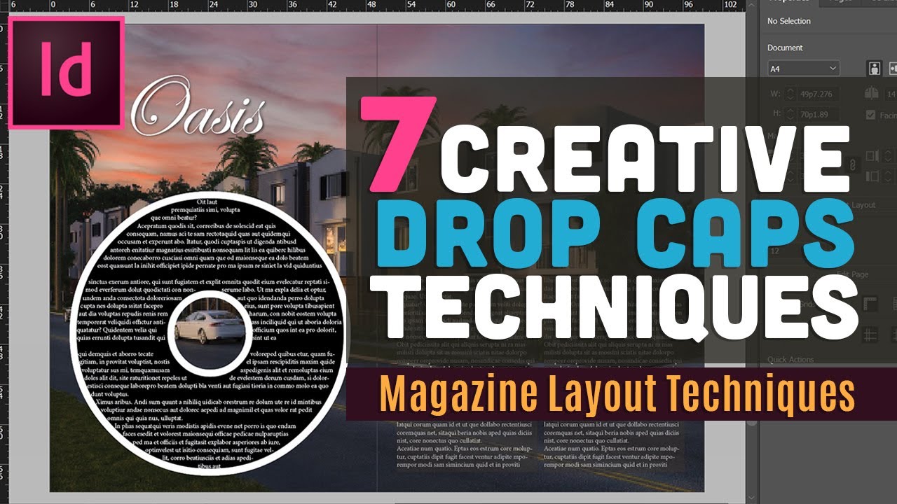 7 Creative Drop Caps Techniques in Adobe InDesign | Magazine Layout ...