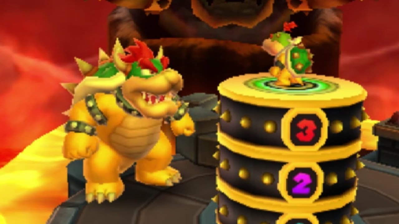 Mario Party Island Tour - Bowser's Bizzare Volcano - Bowser Jr. vs Toad ...