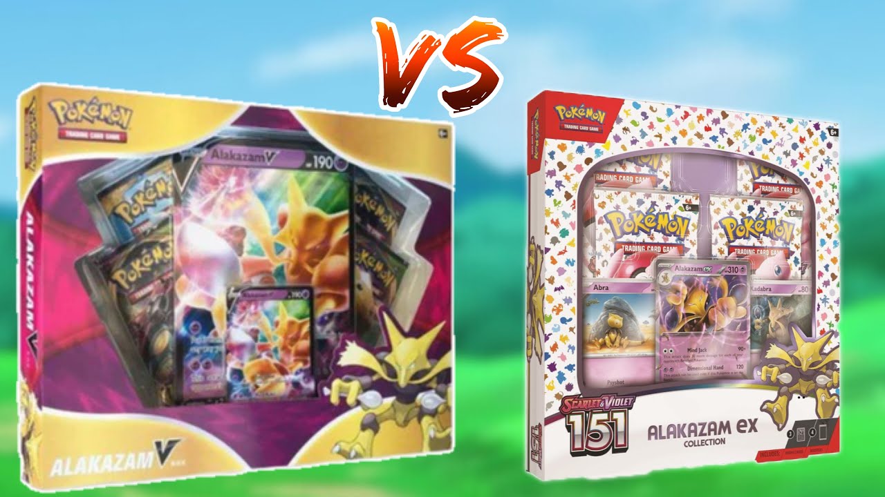The Alakazam Battle- V Box vs 151 Ex Collection Box - YouTube
