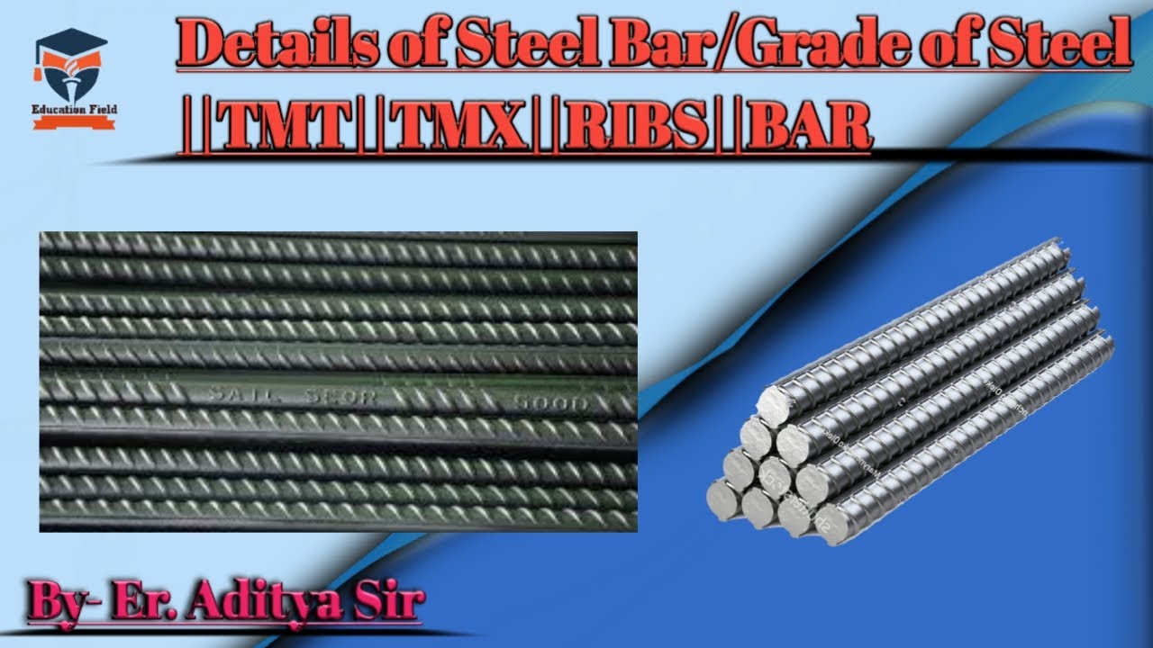 Details Of Steel Bar/ Grade Of Steel ||TMT||TMX||RIBS||HYSD||FE 415 ...