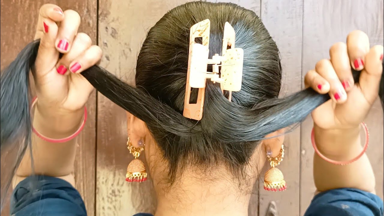 Quick, Easy And Beautiful Clutcher Juda Hairstyle For Women//hairstyle ...
