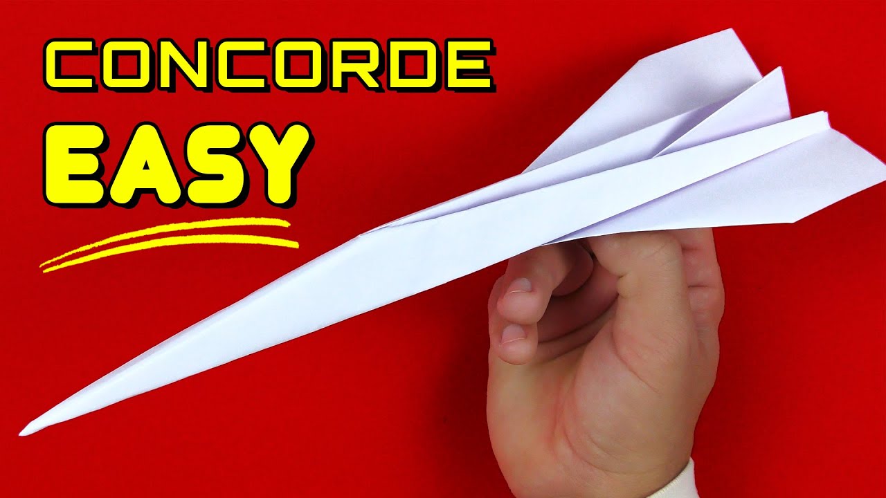 [EASY] CONCORDE paper airplane. How to make origami paper airplanes ...