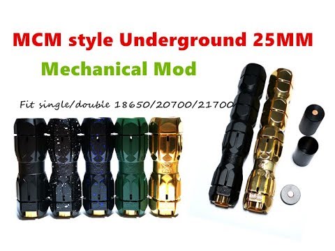 MCM style Underground 25MM Mechanical Mod tube from Wejoytech - YouTube