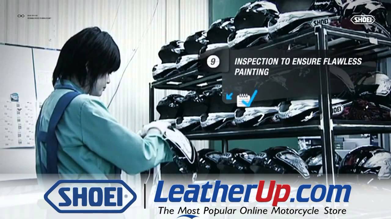 How Shoei Helmets Are Made - A Factory Tour - LeatherUp.com - YouTube