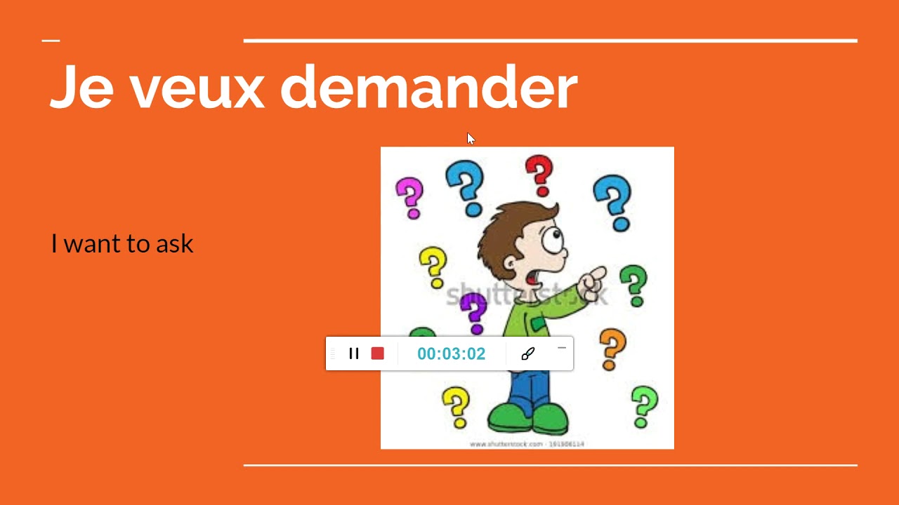 Je veux + verbe à l’infinitif. The video includes pronominal verbs ...