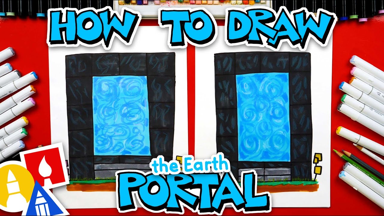 How To Draw The Earth Portal From The Minecraft Movie - YouTube