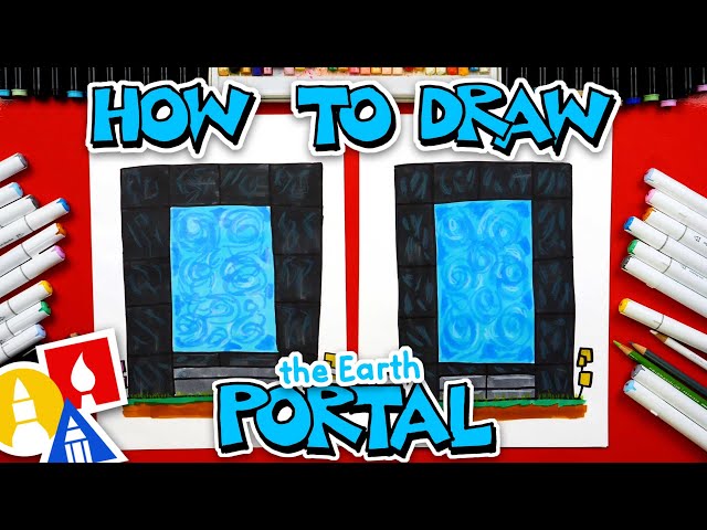 How To Draw The Earth Portal From The Minecraft Movie - Videos For Kids