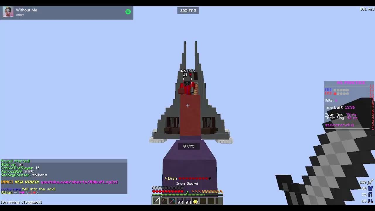 I duel you on minemen! ip : as.minemen.club (im practice now ) - YouTube