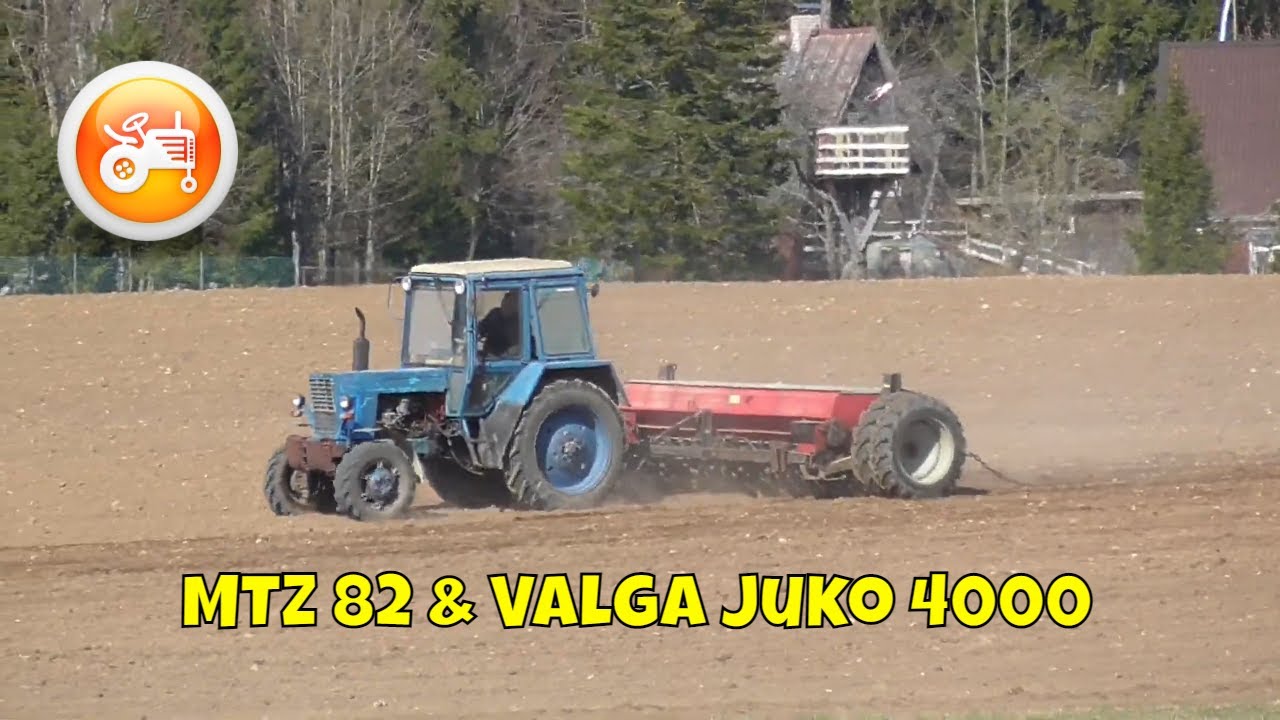 Seeding 2021 | MTZ 82 & Valga Juko 4000 seeder - YouTube