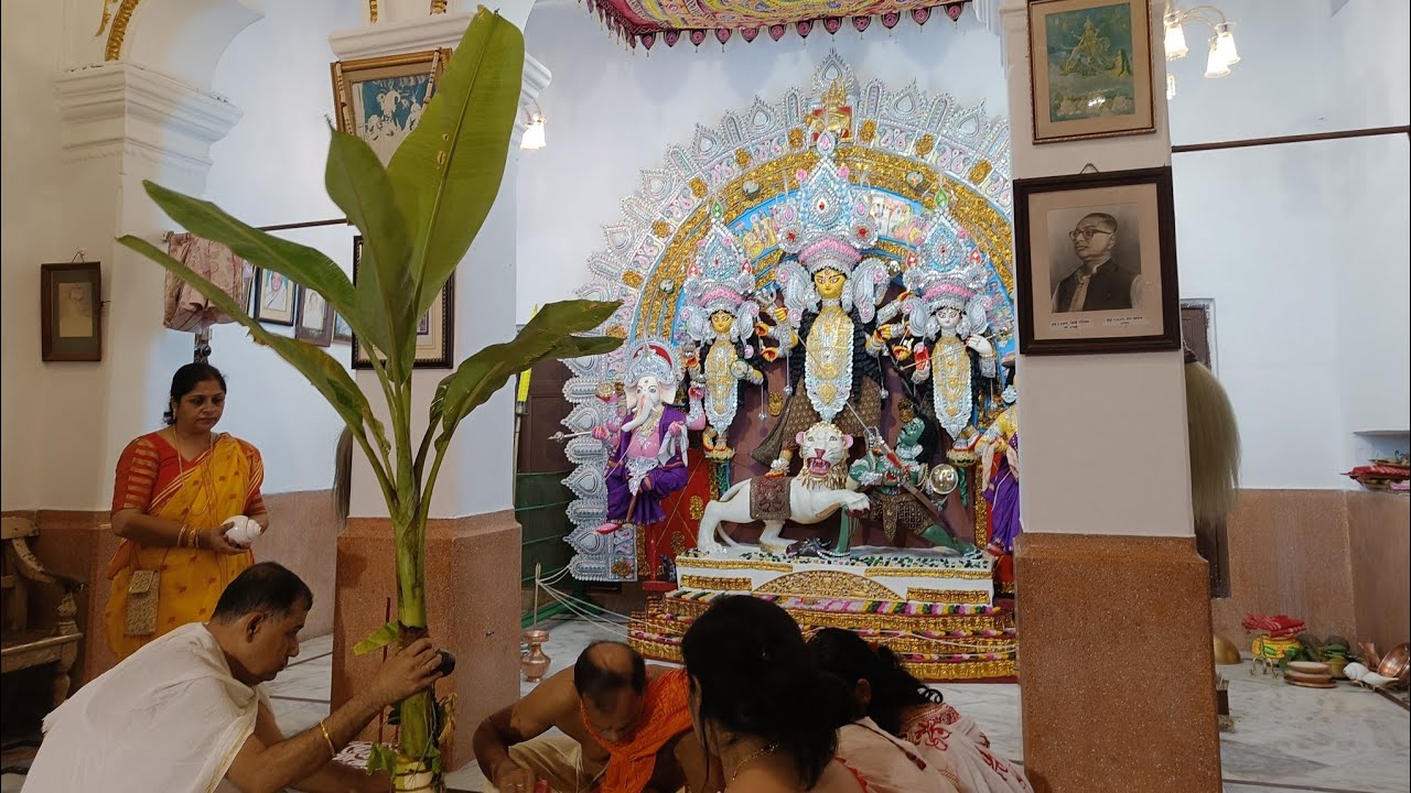 Durga Puja 2024 - Saptami - Kola Bou / Nabapatrika Sthapon #durgapuja # ...