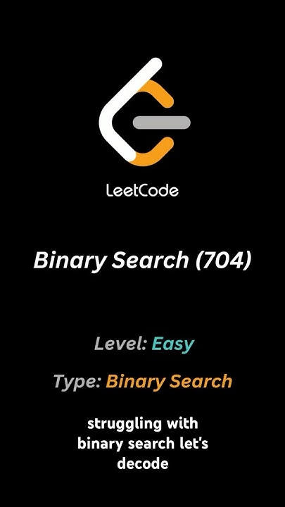 Master in binary search in 60 seconds. #binarysearch #leetcode #codingshorts - YouTube