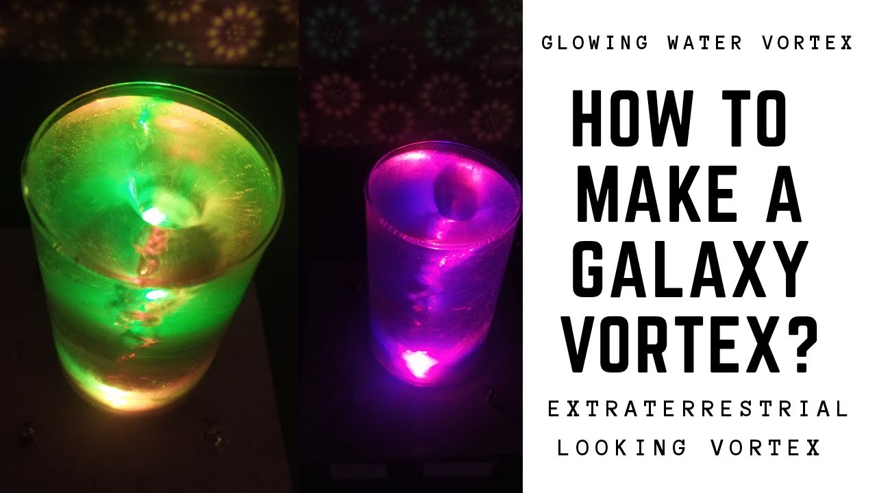 Make a glowing water vortex easily at home| Science projects - YouTube