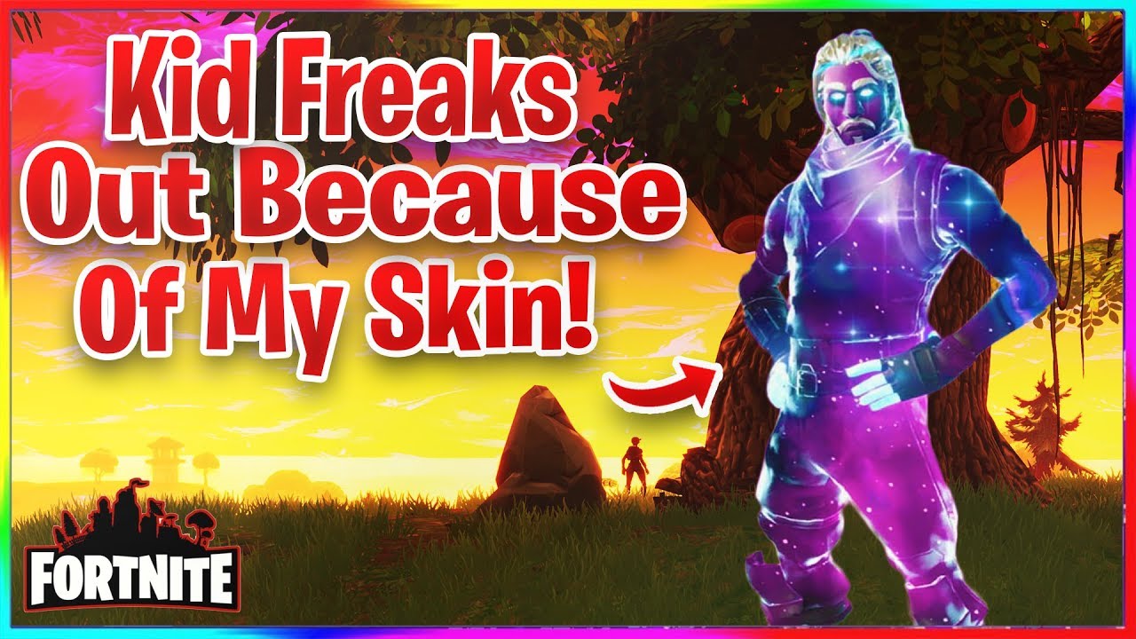 KID FREAKS OUT OVER GALAXY SKIN! (Fortnite Galaxy Skin Reaction) - YouTube
