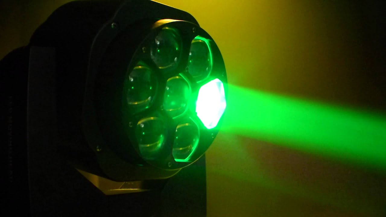 MOVING HEAD WASH BEAM ROTO 7X15W RGBW PG LED - YouTube