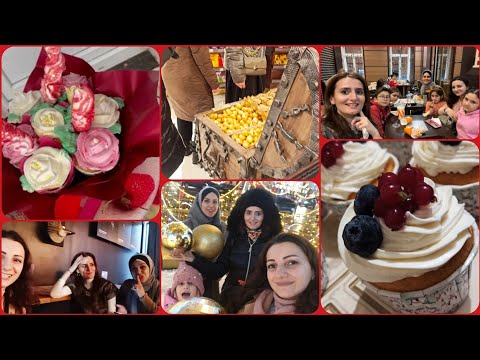 YENİ İLƏ HAZIRLIQ🍲QIZLARLA TAMAŞADA🤩KAPKEYK resept🧁Gül buketi💐nə bişirəcəm