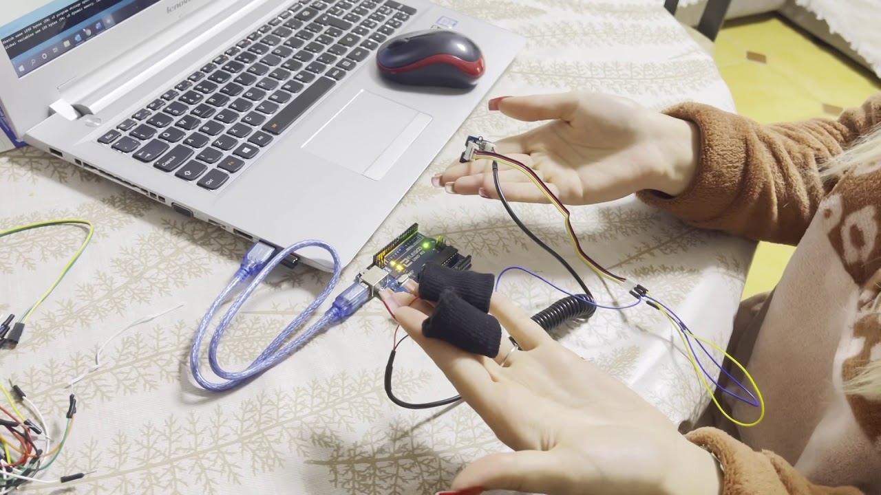 Final project arduino sensors ECG AND GSR TESTING - YouTube