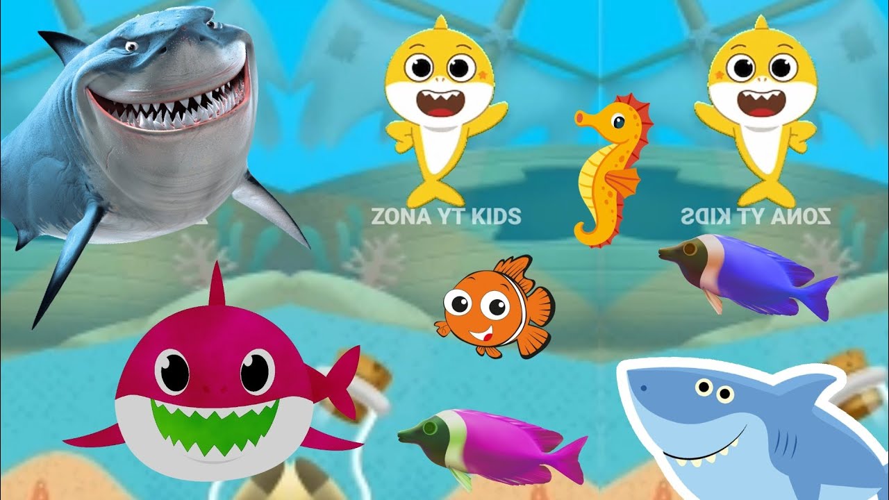 Run away Animals Sea Dolphin Baby Shark Octopus colors fish | Baby ...