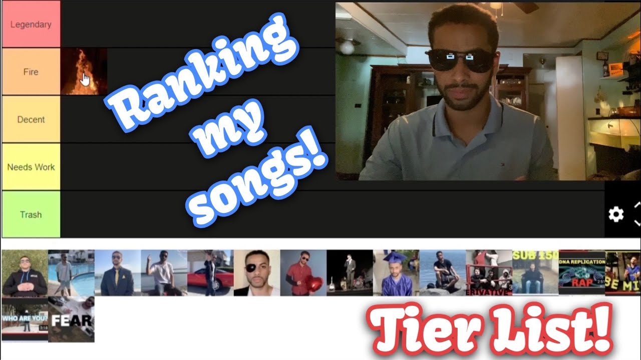 Ranking My Songs and Music Videos on a Tier List! - YouTube