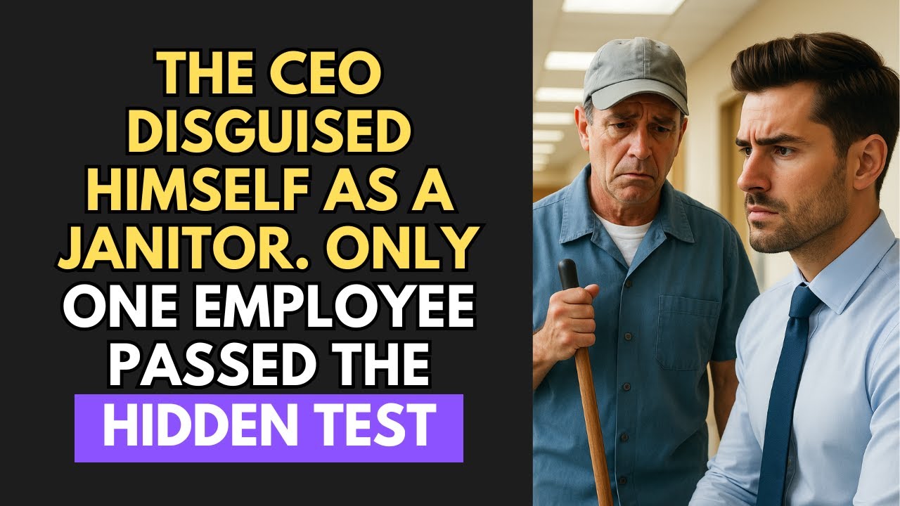 The Ceo Disguised Himself As A Janitor. Only One Employee Passed The ...