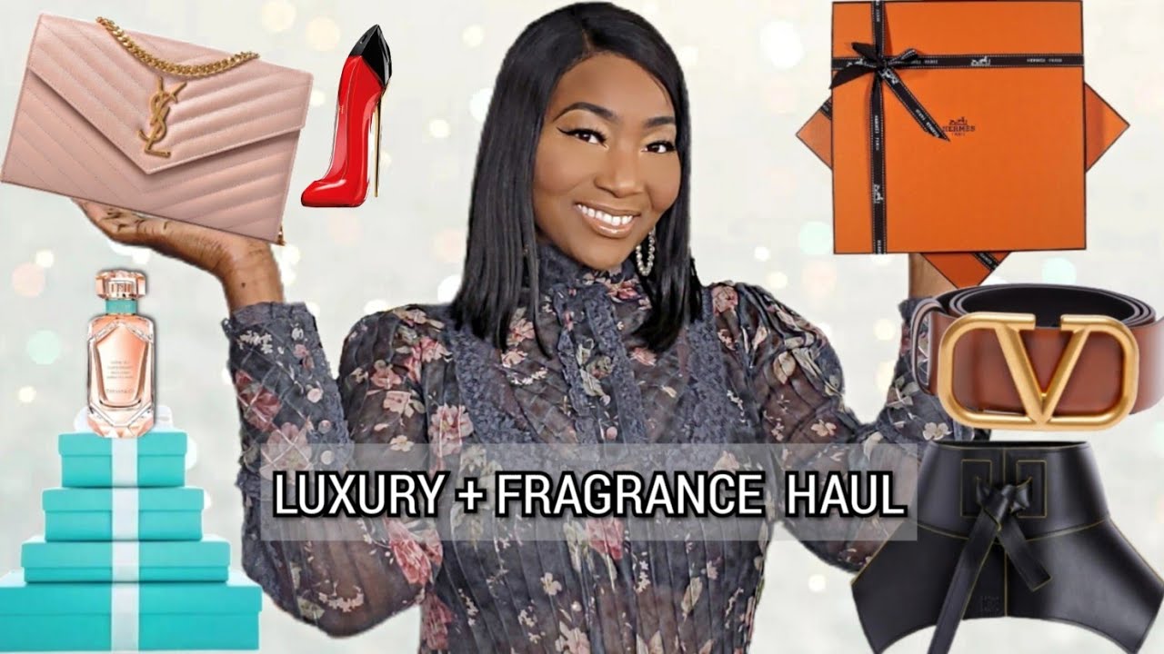 LUXURY HAUL| PERFUME, LOEWE OBI BELT, VALENTINO V LOGO BELT, YSL ...