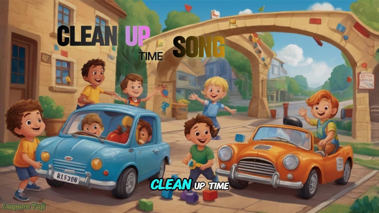Clean-Up Time Song for Kids! 🧸🧼 | Fun Cartoon Music to Tidy Up & Sing ...