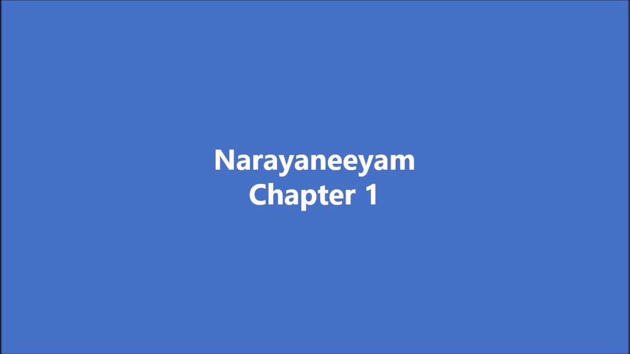 Narayaneeyam - chapter 1 - YouTube