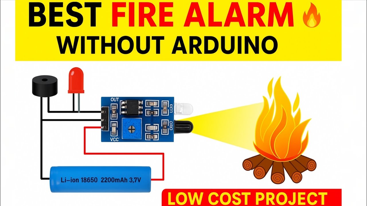 Fire Alarm System Using IR Sensor | School Science Project | Best ...