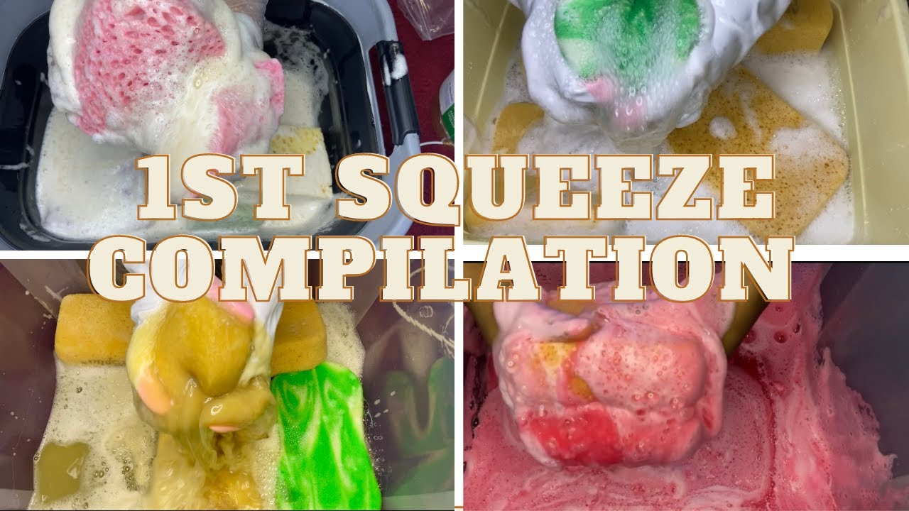 1st Squeezes Asmr Compilation | Asmr Sponge Squeeze - YouTube