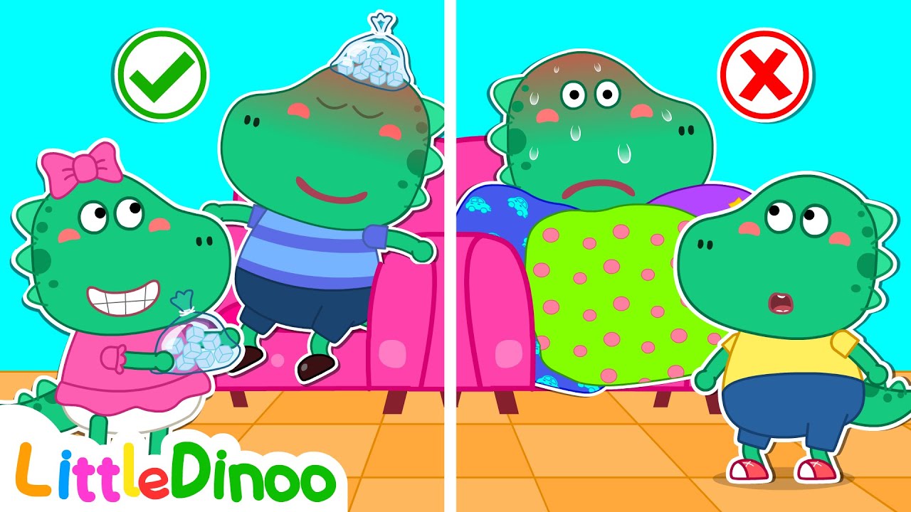 Taking Care Of Baby Brother🦖😷😫 | Educational Kids Stories | Little ...