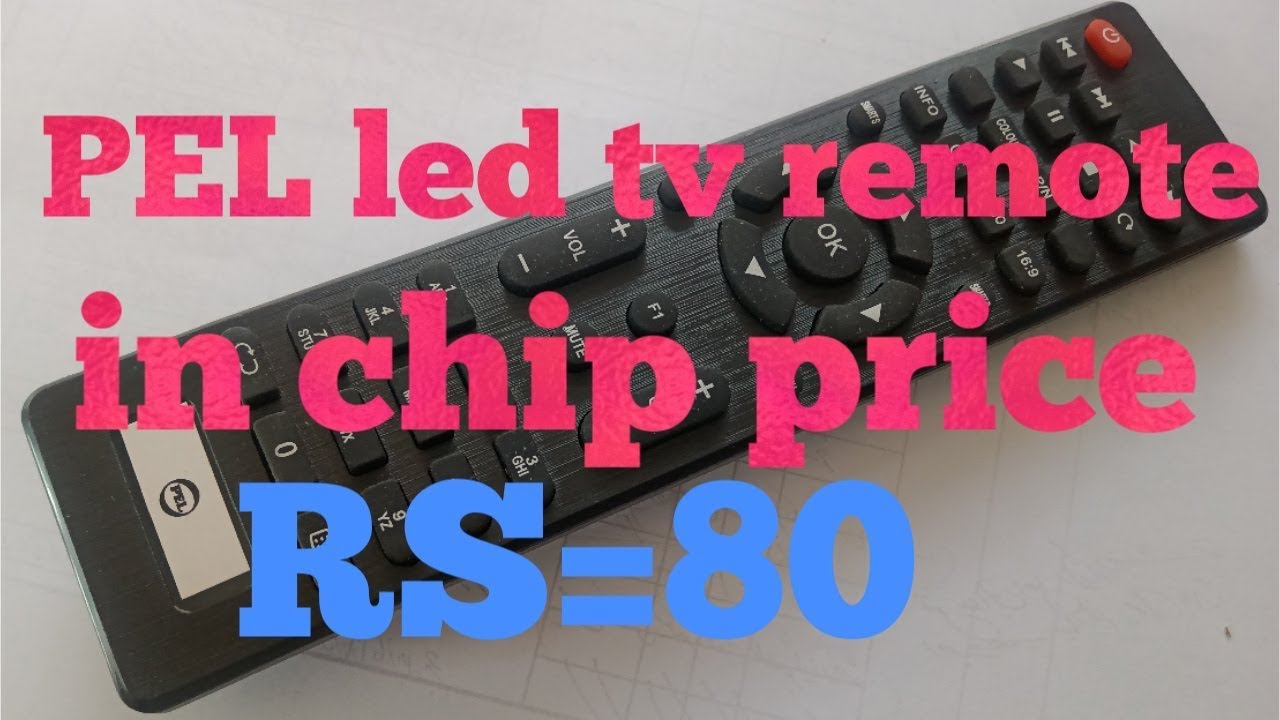 Pel led tv remote with complete details - YouTube